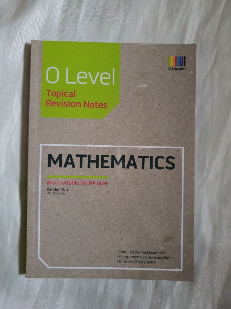 Mathematics O Level Topical Revision Notes, Hobbies & Toys, Books ...