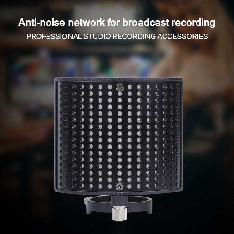 Microphone Shield Windscreen Recording Spray Guard Double Mesh Screen ...