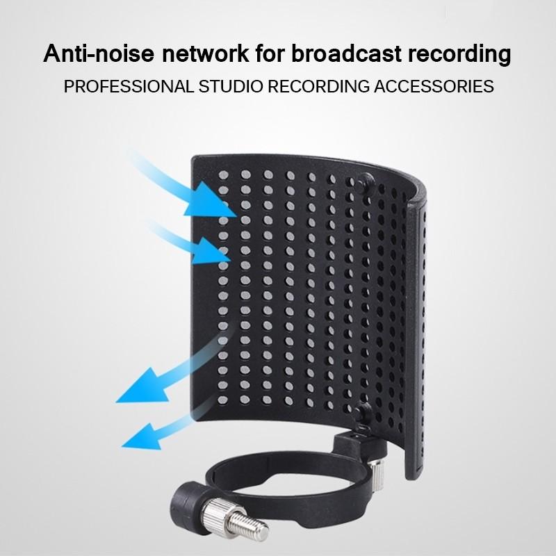 Microphone Shield Windscreen Recording Spray Guard Double Mesh Screen ...