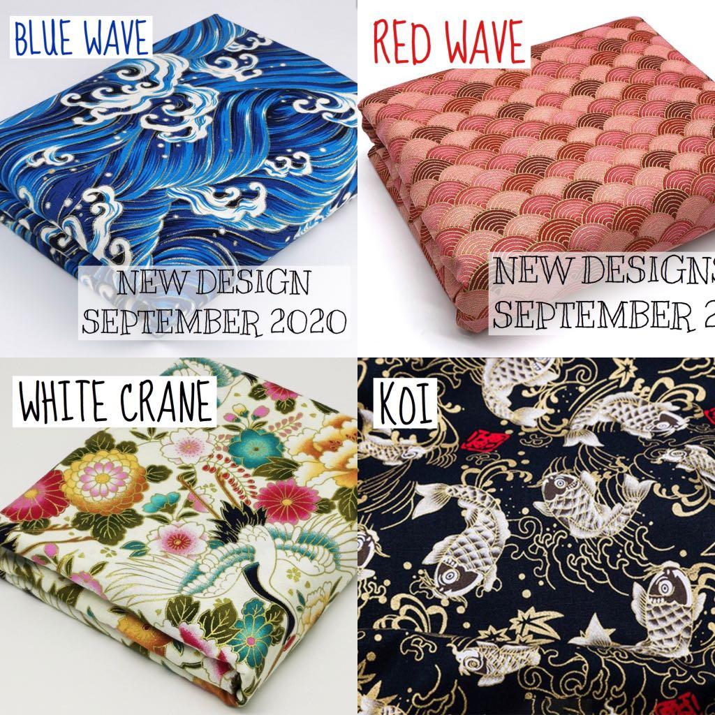 Reusable Fabric Masks (Japanese Prints), Health & Nutrition, Face Masks ...