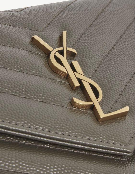 SAINT LAURENT 🇬🇧 YSL WOC Monogram leather chain wallet 聖羅蘭, 她的時尚, 包包、錢包 ...