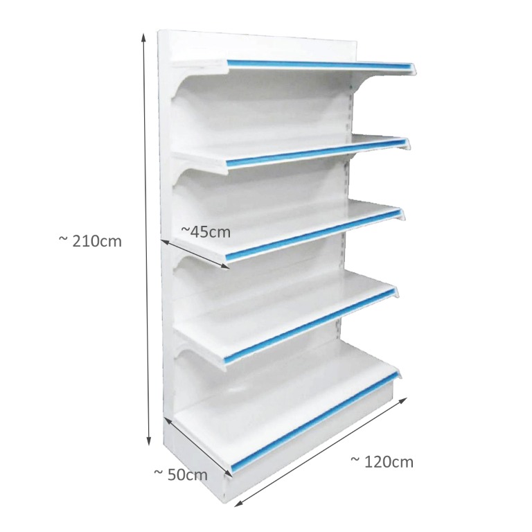 [USED] White Retail Shelf, Supermarket Shelves, Gondola Shelf, Heavy ...