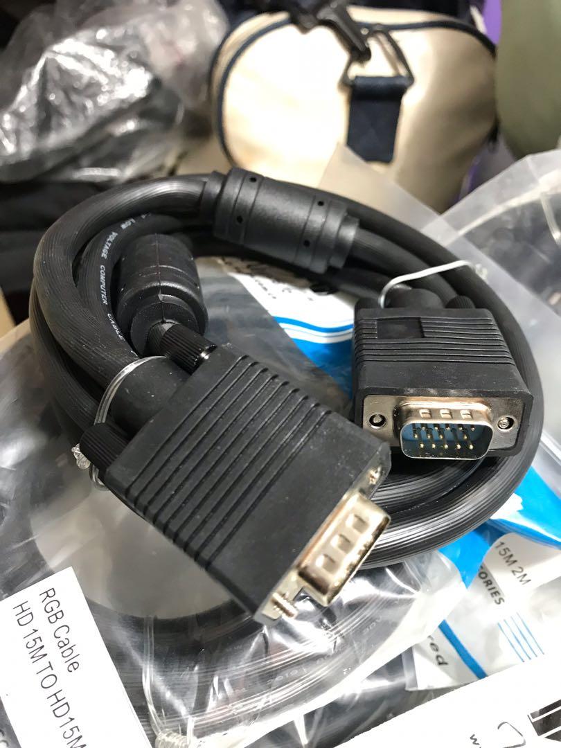 Vga rgb thick cable 2m, Computers & Tech, Parts & Accessories, Cables ...