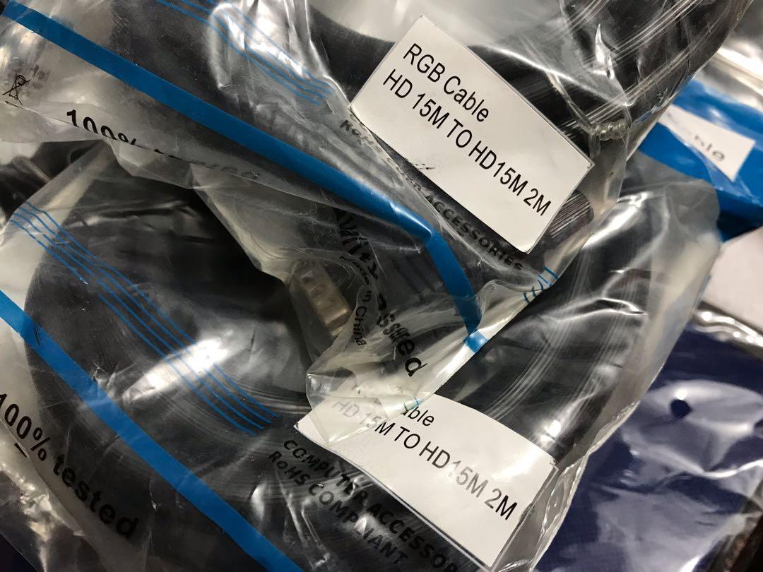 Vga rgb thick cable 2m, Computers & Tech, Parts & Accessories, Cables ...