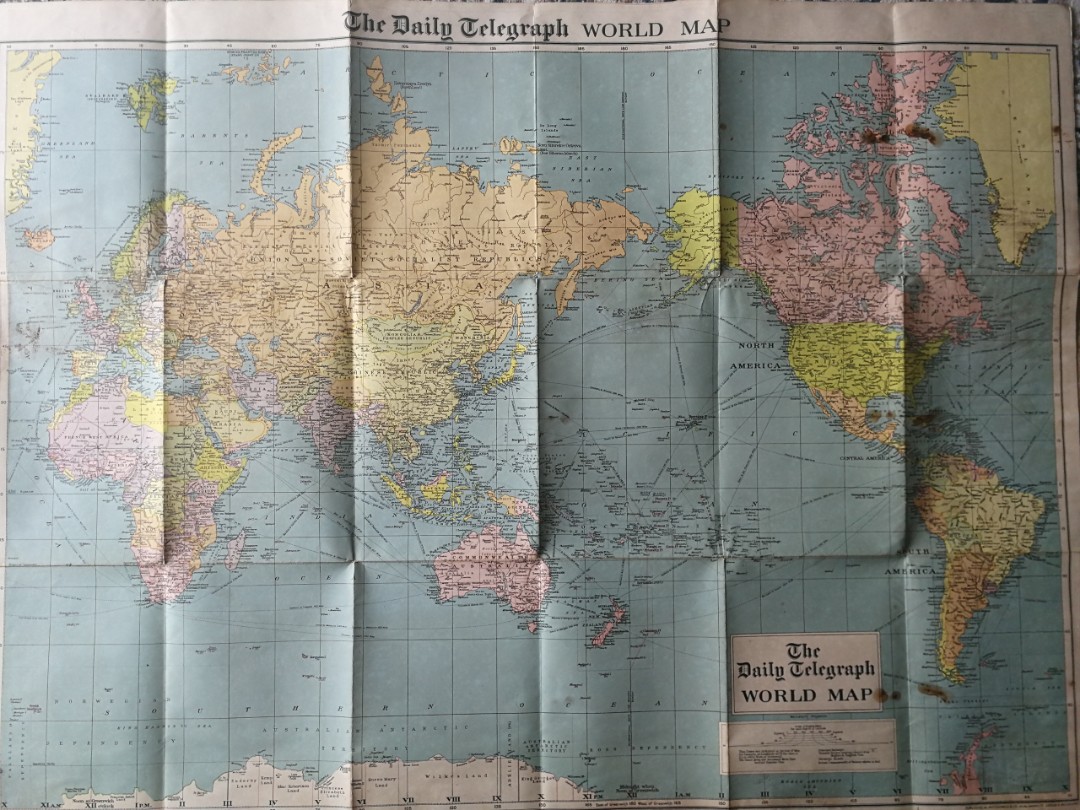 World map from 1977, Hobbies & Toys, Memorabilia & Collectibles ...