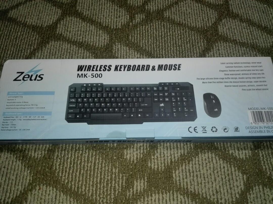 Zeus MK-500 - Wireless Keyboard and Mouse Set, Computers & Tech, Parts ...