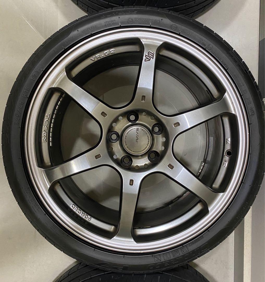 18 inch original Volk Racing Rays VR G2 with free tyres, Car ...