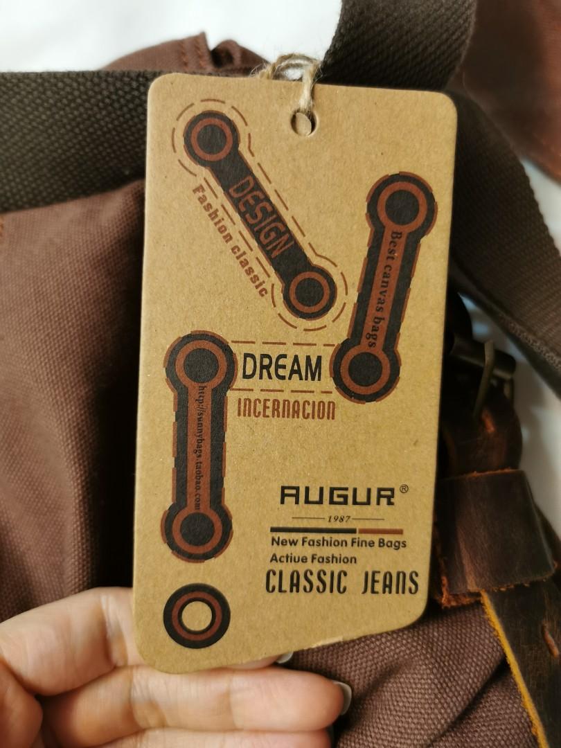 Augur Strauss Canvas Messenger Bag, Men's Fashion, Bags, Sling Bags on ...