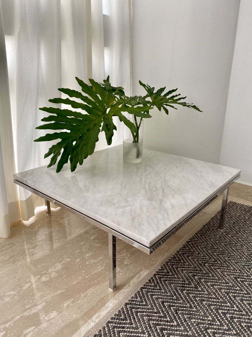 Carrara Marble Coffee Table, Furniture & Home Living, Furniture, Tables ...