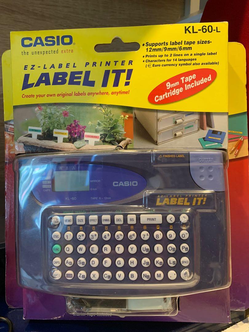 Casio Label Printer KL-60-L, Hobbies & Toys, Stationery & Craft ...