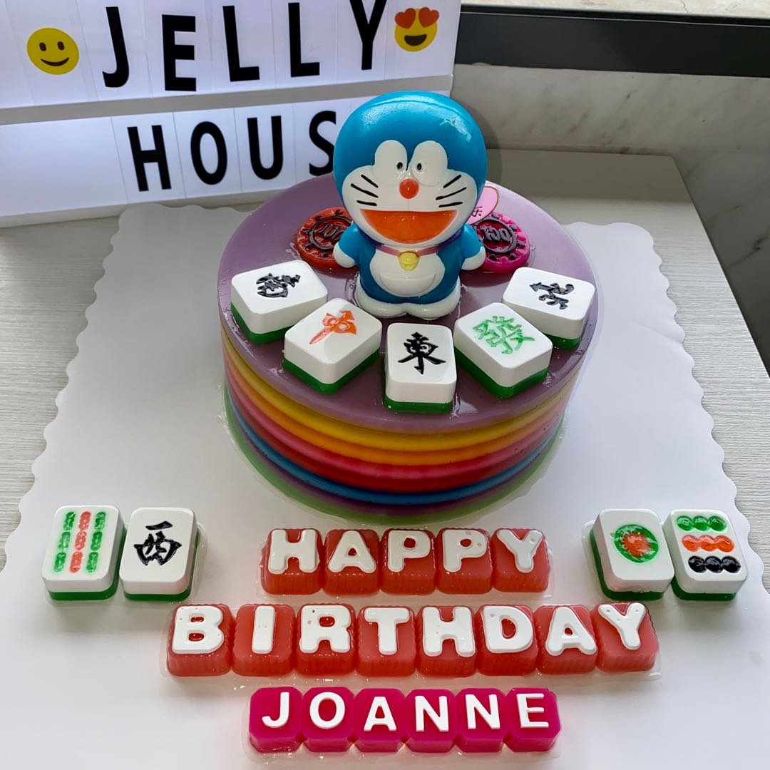 Doraemon rilakkuma mahjong pull money jelly agar agar cake, Food ...