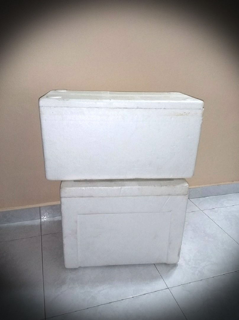 Empty biscuit metal tins/ Styro foam boxes, Everything Else on Carousell