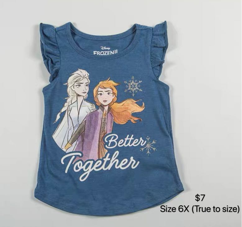 Frozen Tee, Babies & Kids, Babies & Kids Fashion on Carousell