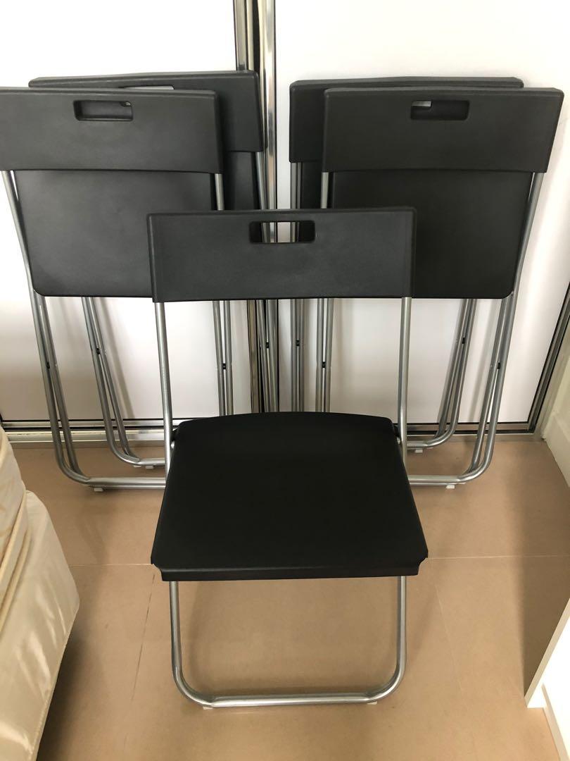 IKEA Gunde Folding chairs - set of 5, Furniture & Home Living ...