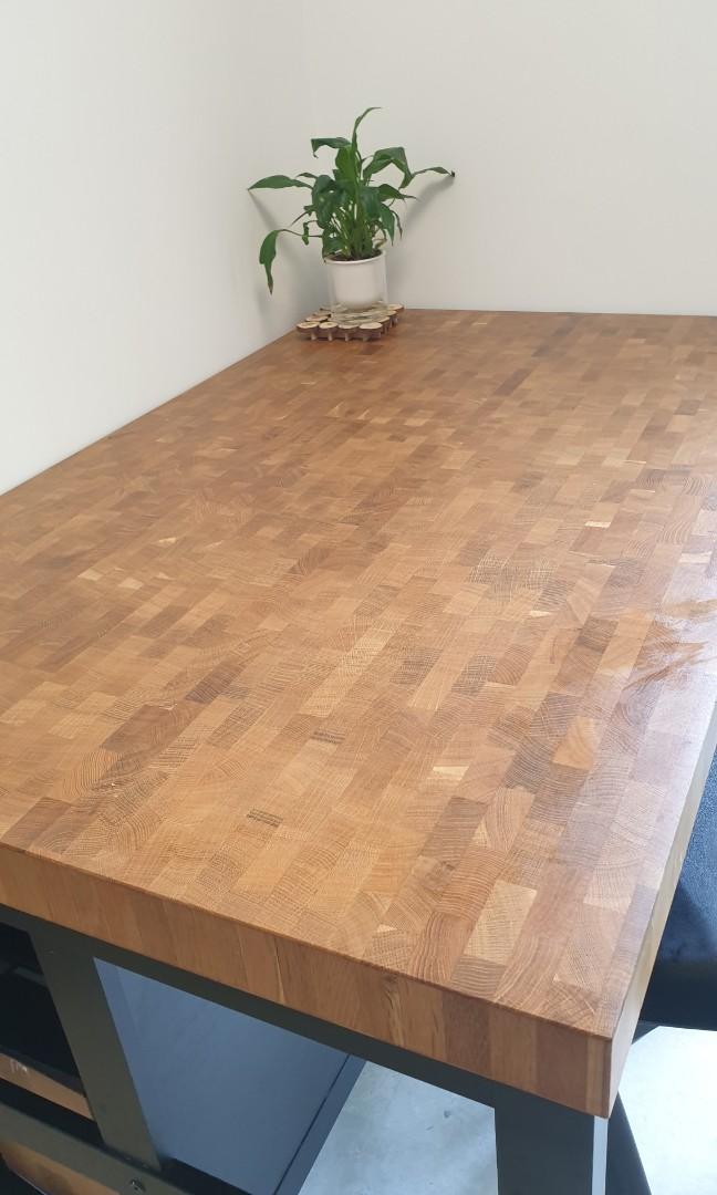 IKEA Vadholma kitchen island table w/ chairs, Furniture, Tables ...