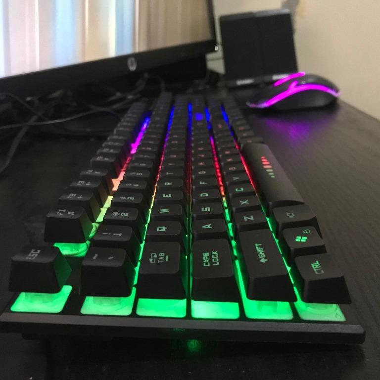 INPLAY STX360 RAINBOW/ RGB SUSPENDED BACKLIGHT GAME KEYBOARD AND MOUSE ...