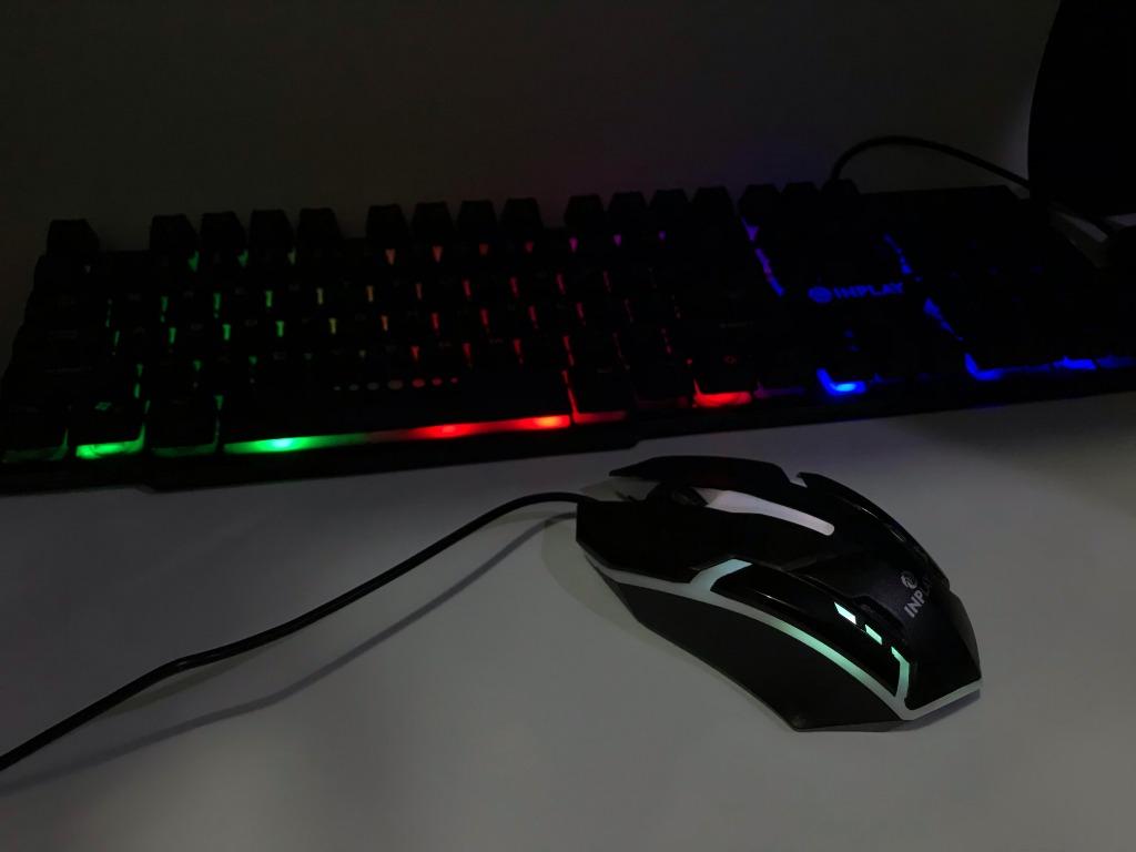 INPLAY STX360 RAINBOW/ RGB SUSPENDED BACKLIGHT GAME KEYBOARD AND MOUSE ...