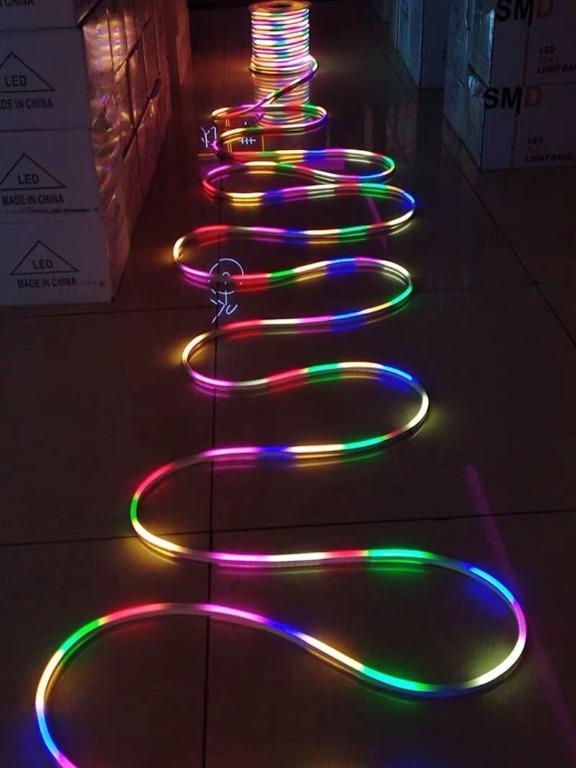 IP66 16mm Round Running RGB Colorful Neon LED Strip Light, Furniture ...
