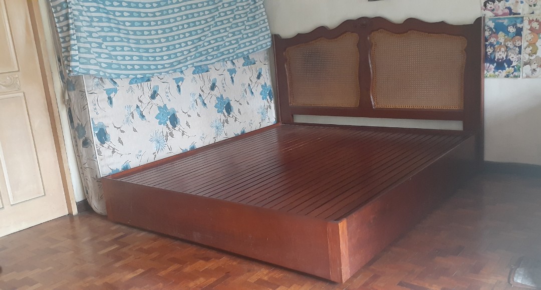 KING SIZE Narra Bed with Mattress, Furniture & Home Living, Furniture ...