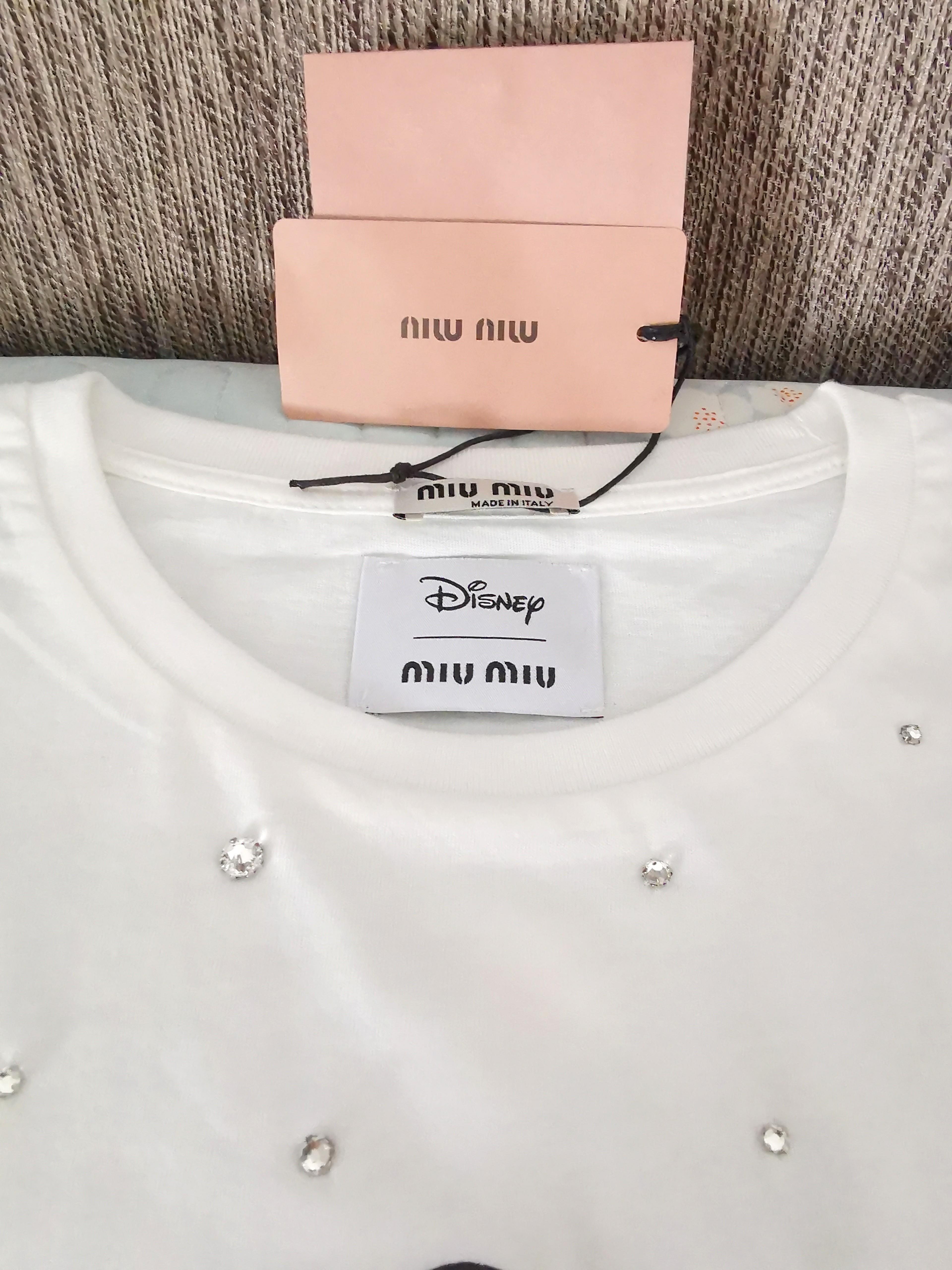 Miu Miu Mickey mouse T-shirt, Women's Fashion, Tops, Blouses on Carousell