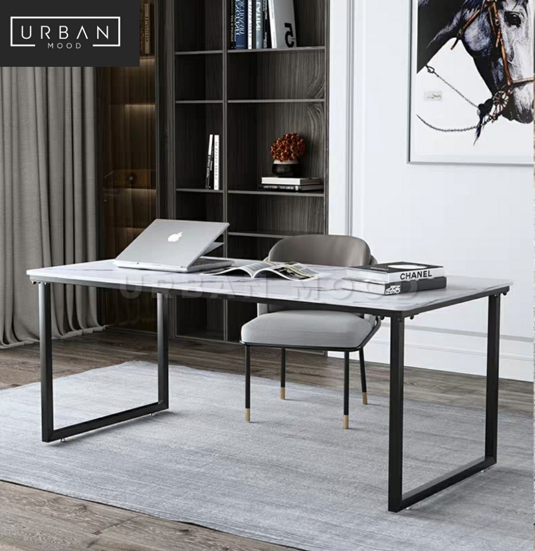 STAMMER Modern Marble Work Table, Furniture & Home Living, Kitchenware ...