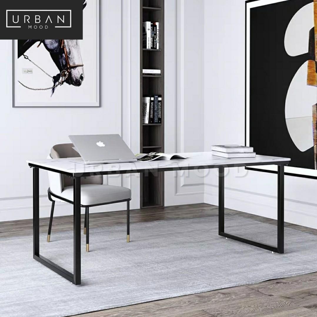 STAMMER Modern Marble Work Table, Furniture & Home Living, Kitchenware ...