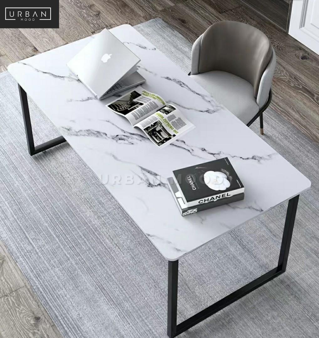 STAMMER Modern Marble Work Table, Furniture & Home Living, Kitchenware ...