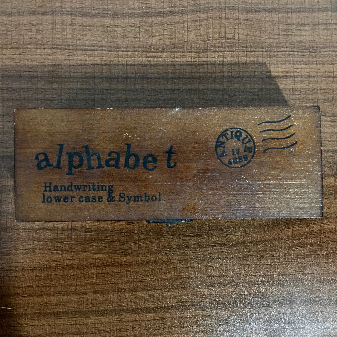 Wooden Alphabet Stamp Blocks - Handwriting lower case & Symbol, Hobbies ...
