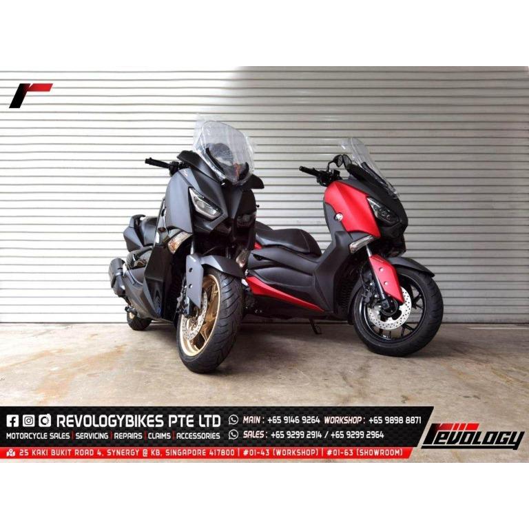 YAMAHA XMAX 250 MATTE BLACK / MATTE RED 2020, Motorcycles, Motorcycles ...