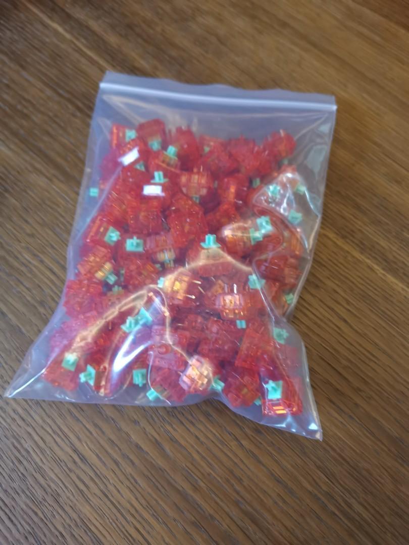 100 x C3 Tangerine V2 Switch 62g Mechanical Keyboard Linear Switches ...