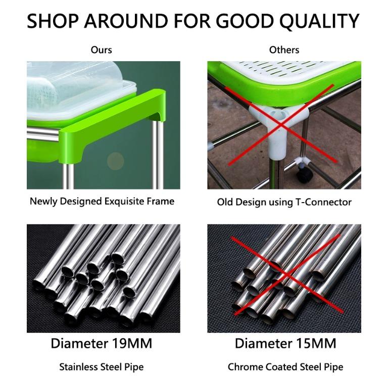 4-Tier Sprouter Tray Rack | Sprout Seedling Tray Shelving Display Stand ...