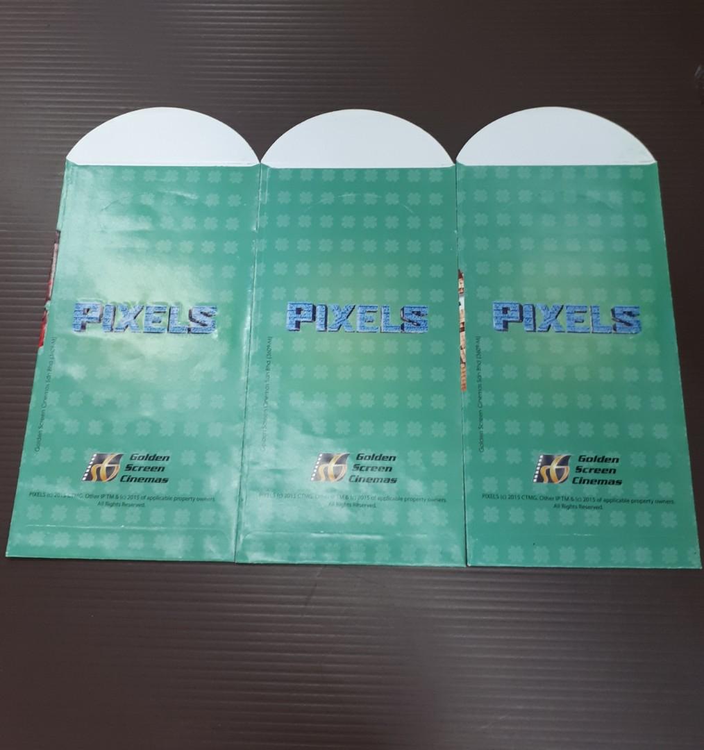 Angpao packet sampul duit raya Pixels movie Golden Screen Cinema GSC ...