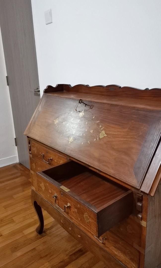 Antique Study Table, Furniture & Home Living, Furniture, Tables & Sets ...