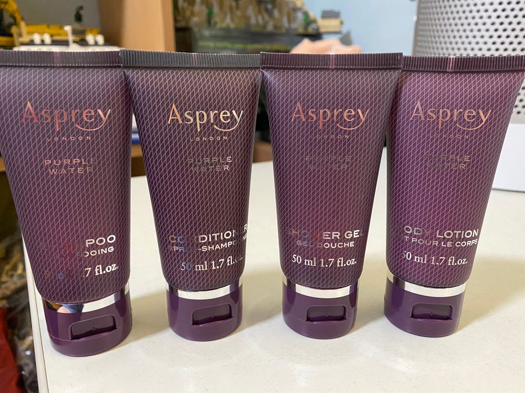 Asprey Purple Water 50ml Travel toiletries set, Beauty & Personal Care ...
