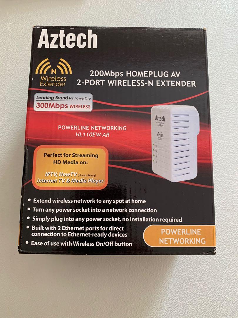 Aztech Powerline + Wireless Extender, Electronics, Others on Carousell