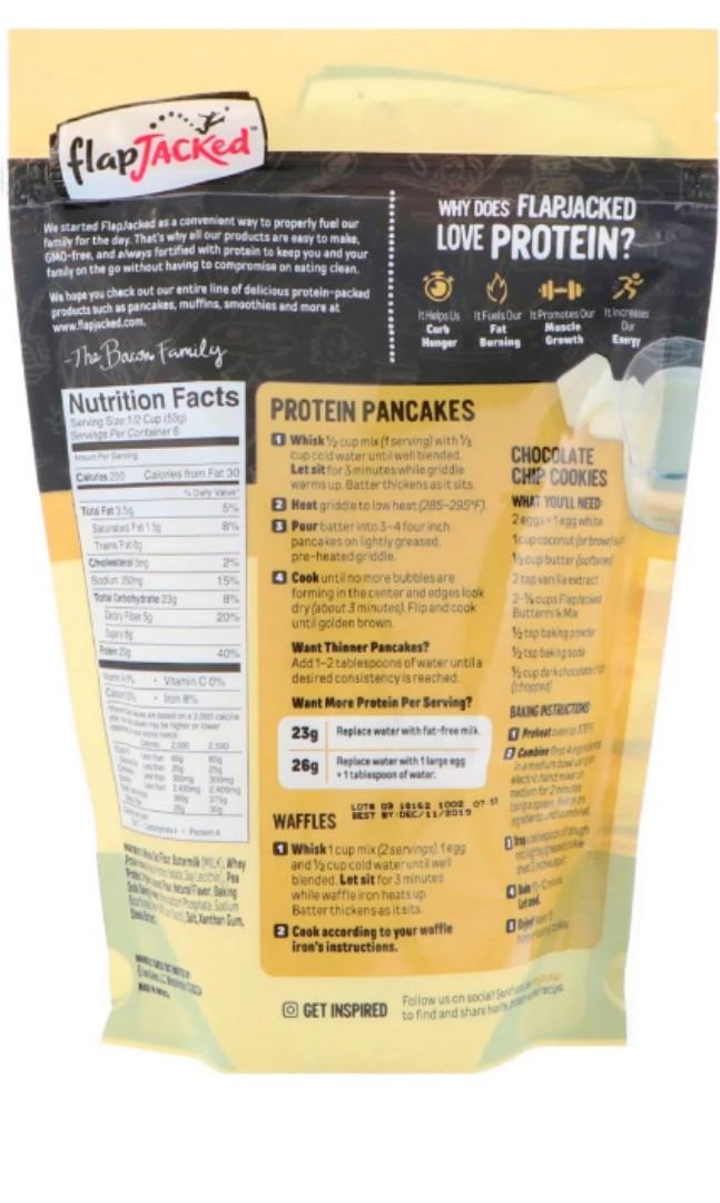 Flapjack protein pancake and baking mix, Food & Drinks, Packaged ...