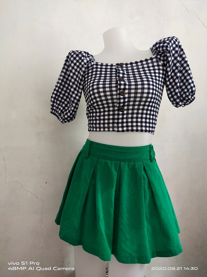 Green Palda Shorts Womens Fashion Bottoms Shorts On Carousell