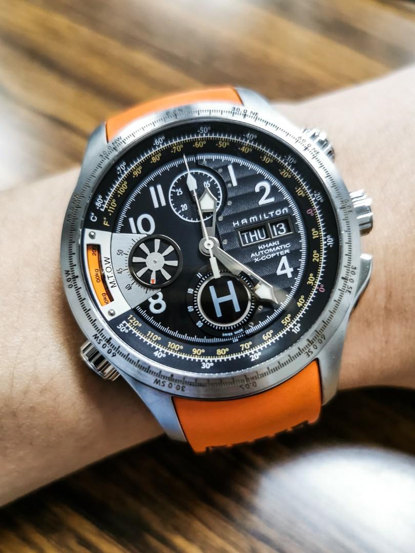 Hamilton Khaki Aviation X-Copter Automatic Chronograph, Men's Fashion ...