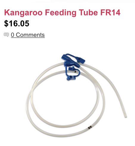7 Kangaroo Feeding Tube FR 14 (1 month’s tube), Health & Nutrition ...