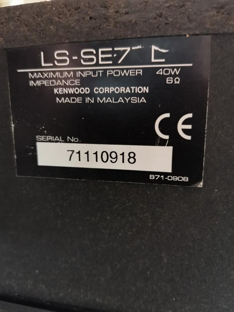Kenwood Bookshelf Speaker LS-SE7, Audio, Soundbars, Speakers ...