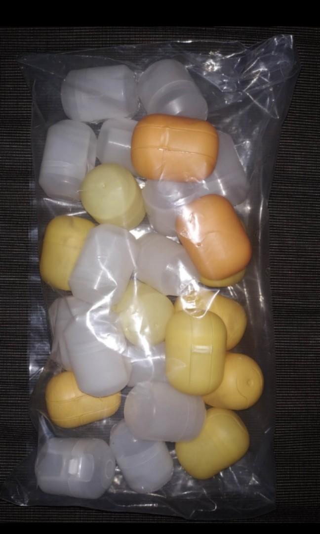 Kinder Coin Bank Metal Box / Plastic Egg Shells / Finger Rings / Paw ...