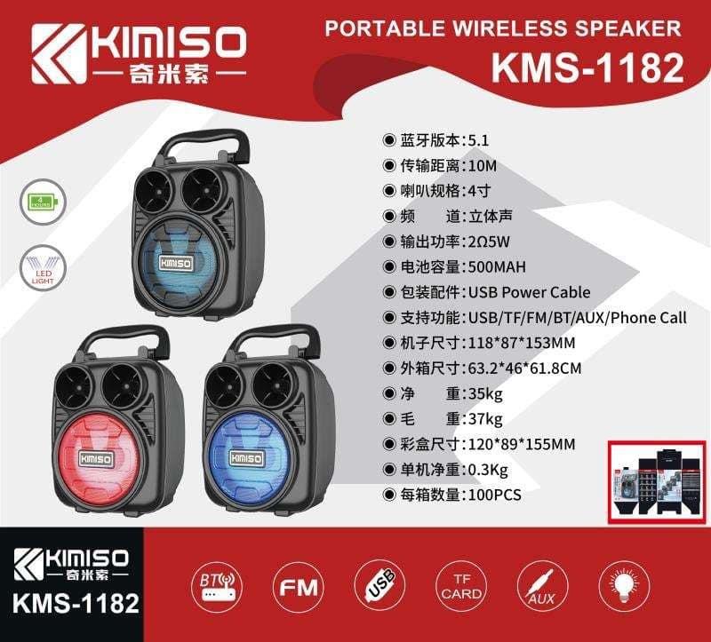 KMS-1182 BLUE KIMISO BLUETOOTH SPEAKER, Audio, Soundbars, Speakers ...