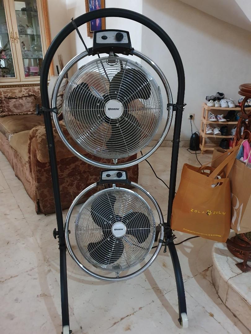 Krisbow kipas angin double, Perabotan Rumah di Carousell