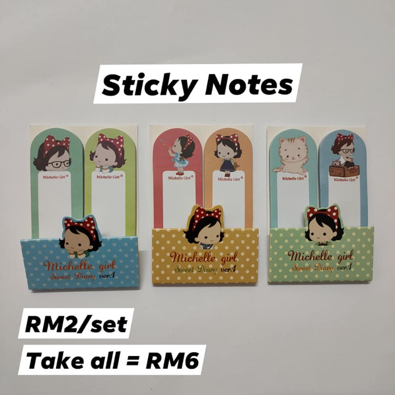 Labelling Sticky Notes, Hobbies & Toys, Stationery & Craft, Stationery ...