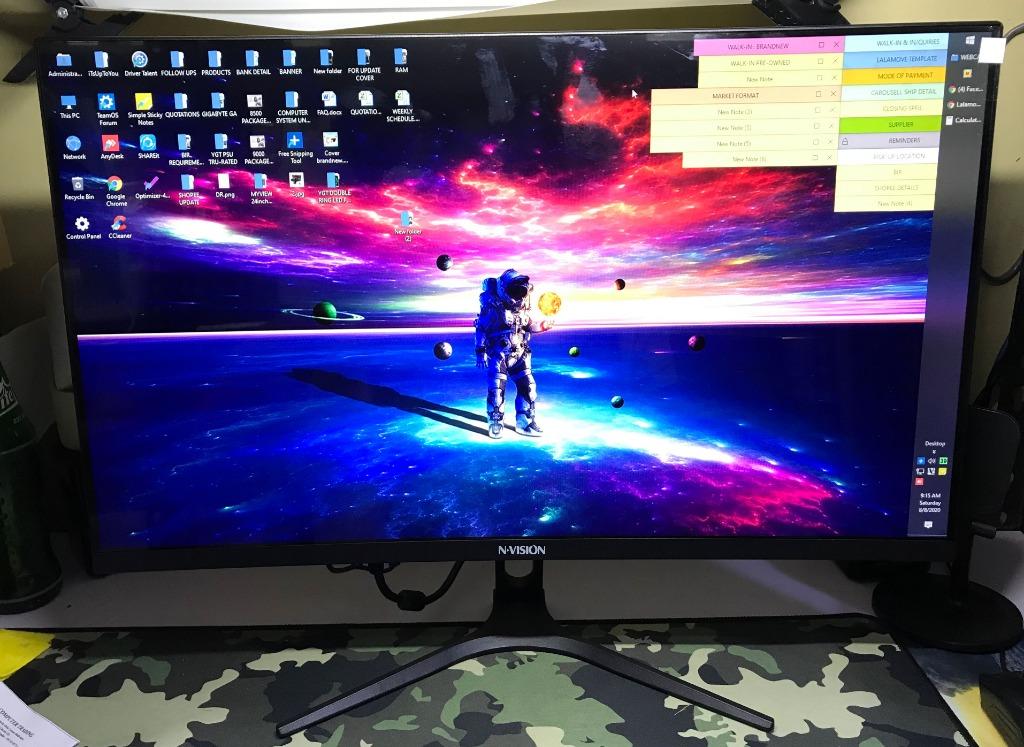 Nvision XC24S 24 inches 75Hz Curve Monitor, 1920 x 1080 FHD Gaming ...