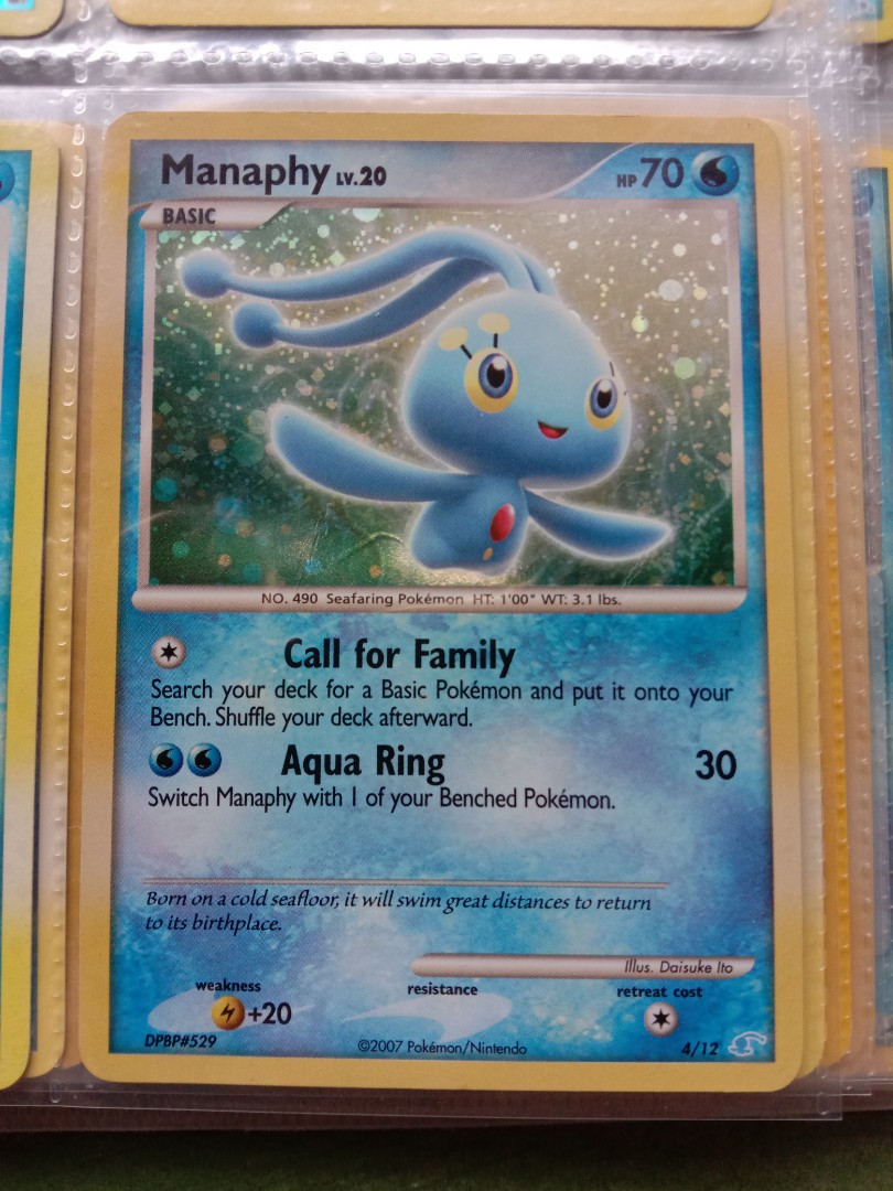 Pokemon Card Manaphy lv.20. 4/12, Hobbies & Toys, Toys & Games on Carousell