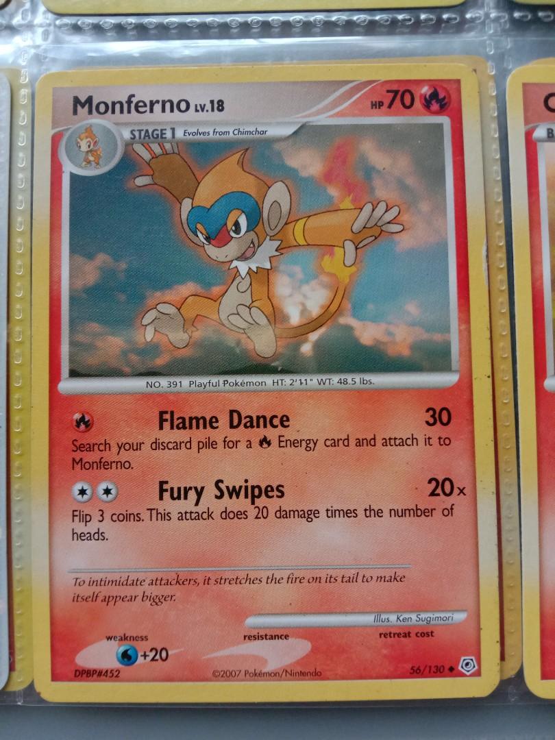 Pokemon card Monferno lv.18 56/130, Hobbies & Toys, Toys & Games on ...