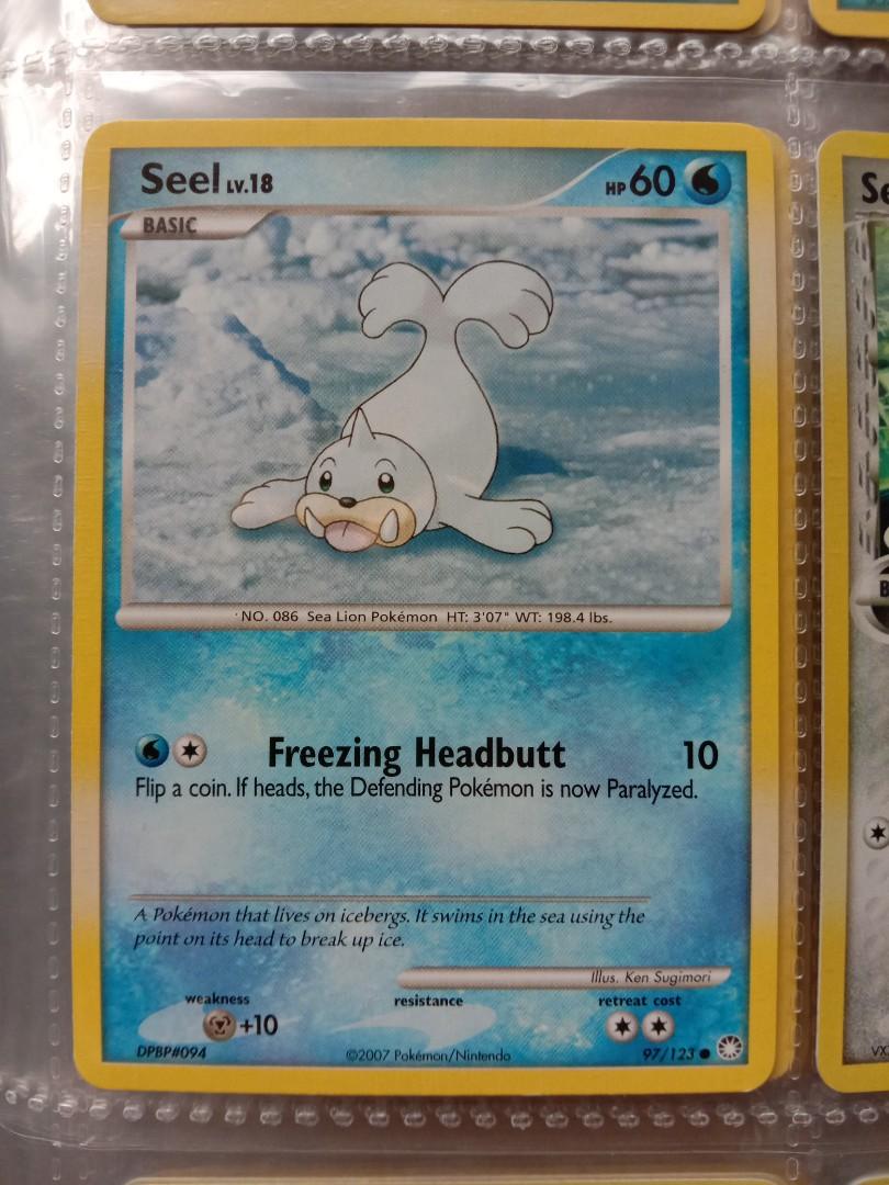 Pokemon Card Seel lv.18. 97/123, Hobbies & Toys, Toys & Games on Carousell