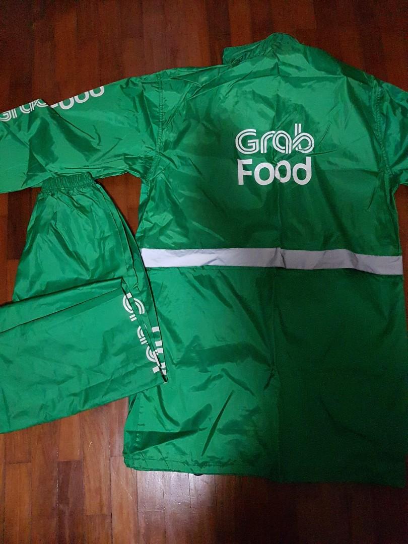 Raincoat Grab Food Raincoat Set (Jacket and Pants), Men's Fashion, Bags ...