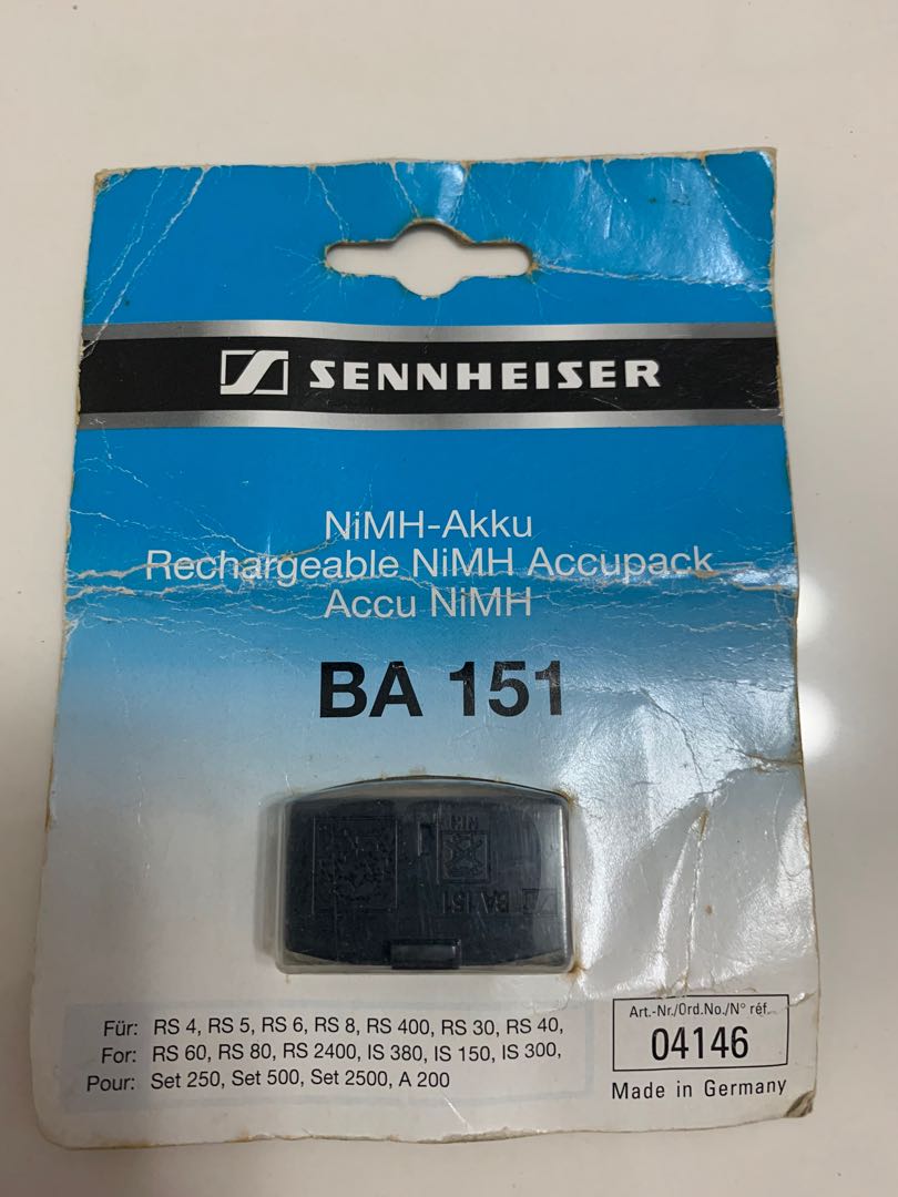 Sennheiser BA151 Battery, Audio, Headphones & Headsets on Carousell